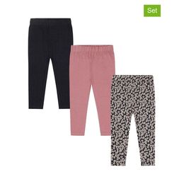 Dirkje 3er-Set: Leggings in Schwarz/ Rosa - 45% | Größe 116 | Babyhosen