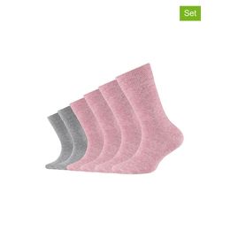 Camano 6er-Set: Socken in Grau/ Rosa - 43% | Größe 35-38 | Babysocken-strumpfhosen
