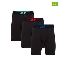 Reebok 3er-Set: Boxershorts "Placer" in Schwarz - 59% | Größe S | Herren-waesche
