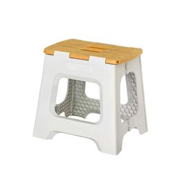 Vigar Hocker in Grau/ Hellbraun - (H)32 cm - 24% | Sitzmoebel