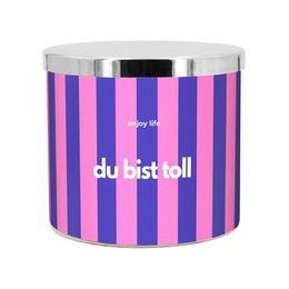 Mad Candle Duftkerze ''Du bist toll'' in Dunkelblau/ Pink - 400 g - 11% | Kerzen-vasen
