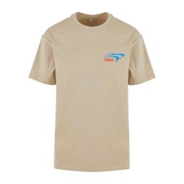 T-Shirt "Upscale by Mister Tee Lightweight Cabin Oversize Tee b", Damen, Gr. XL, sand, 100% Baumwolle, UPSCALE BY MISTER TEE, bedruckt, oversize, Rundhals, Shirts T-Shirt