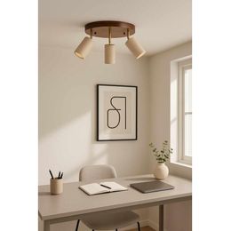 Opviq Deckenleuchte in Beige/ Braun - Ø 30 cm - 71% | Haengeleuchten-deckenleuchten
