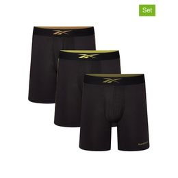 Reebok 3er-Set: Boxershorts "Hutton" in Schwarz - 54% | Größe L | Herren-waesche