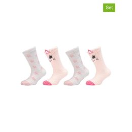 Camano 4er-Set: Socken in Weiß/ Rosa - 44% | Größe 31-34 | Kinder-socken-strumpfhosen