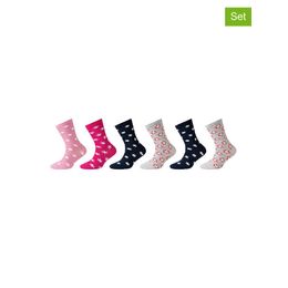 Camano 6er-Set: Socken in Schwarz/ Grau/ Pink - 54% | Größe 27-30 | Kinder-socken-strumpfhosen