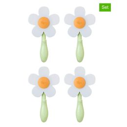 Vigar 4er-Set: Wandhaken "Florganic" in Grün/ Weiß - (H)12,5 cm - 33% | Badezimmer-accessoires