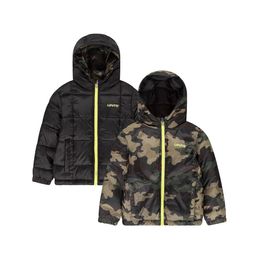 Levi's Kids Wende-Übergangsjacke in Khaki/ Schwarz - 59% | Größe 152 | Kinderjacken