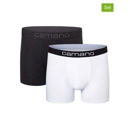 Camano 2er-Set: Boxershorts in Schwarz/ Weiß - 50% | Größe XL | Herren-waesche