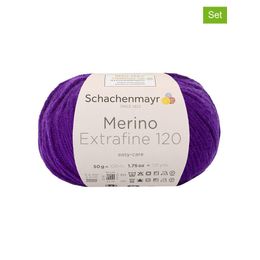 Schachenmayr since 1822 10er-Set: Wollgarne ''Merino Extrafine 120'' in Violett - 10x 50 g - 18% | Kreativbedarf-diy