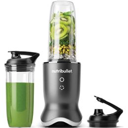 NUTRIBULLET Smoothie-Maker "Ultra NB1206DGCC - 1200W, 2 Mixbecher (900&700ml), Grau", grau (dunkelgrau), B:12cm H:39cm T:12cm, Zerkleinerer, Beleuchtetes Bedienfeld, leistungsstark und leise, 2 to-go Deckel