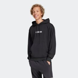 Kapuzensweatshirt adidas Sportswear "M LIN FT HD", Herren, Gr. 3XL, schwarz-wei&szlig; (schwarz, wei&szlig;), Obermaterial: 55% Baumwolle, 36% Polyester, 9% Viskose, Sweatshirts