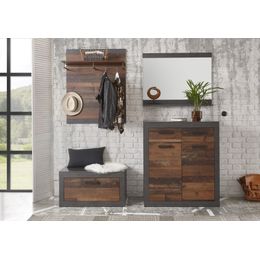 Garderoben-Set Home Affaire "BROOKLYN", grau (matera), B:192cm H:200cm T:42cm, Kastenm&ouml;bel-Sets