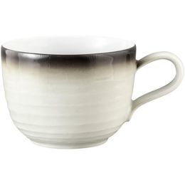 Tasse Seltmann Weiden "Terra Corso", weiß (weiß, anthrazit, beige, grau), B:8cm H:6,4cm Ø:11,8cm, Porzellan, Trinkgefäße, Tasse, Kaffeeobertasse 0,26 l