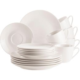 Mäser Kaffeeservice MÄSER "BELMIRA, Geschirr-Set, Porzellan", weiß, 18 Stk., Porzellan, Geschirr-Sets, Kaffeeservice
