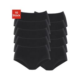Taillenslip Petite Fleur, Damen, Gr. 56/58, schwarz, Single Jersey, Obermaterial: 95% Baumwolle, 5% Elasthan, unifarben, k&ouml;rpernah, Unterhosen Taillenslip, aus elastischer Baumwolle, Topseller