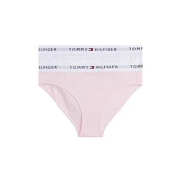 M&auml;dchen Bikinislip "2 PK BIKINI mit elastischem Bund im 2er-Pack", Tommy Hilfiger Underwear, Gr. 152light pink, wei&szlig;, Jersey, Obermaterial: 95%