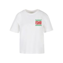 T-Shirt MISS TEE "Miss Tee Italian Flavor Tee", Damen, Gr. 4XL, wei&szlig;, 100% Baumwolle, bedruckt, oversize, Rundhals, Shirts T-Shirt