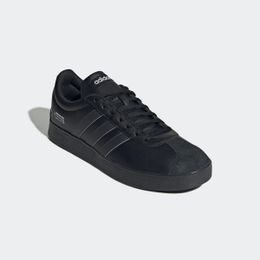 Sneaker adidas Performance "MERCEDES - AMG PETRONAS FORMULA ONE TEAM VL COURT", Damen, Gr. 45, schwarz (core schwarz, carbon, cloud wei&szlig;), Leder, Synthetik, Schuhe Sneaker, Mercedes AMG Motorsport