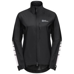 Fahrradjacke Jack Wolfskin "MOROBBIA 2.5L JKT W", Damen, Gr. M (38/40), schwarz, OBERSTOFF 100% POLYESTER FUTTER 100% POLYESTER, Jacken Fahrradjacke