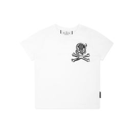 T-Shirt Philipp Plein "Skull", Jungen, Gr. 16, 01, wei&szlig;, Obermaterial: 100% Baumwolle, Shirts T-Shirt