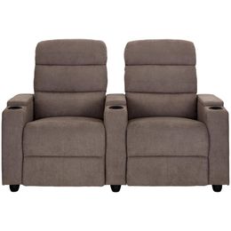 Mid.you Heimkino-Sofa, Grau, Kunststoff, Textil, 2-Sitzer, F&uuml;llung: Schaumstoff, 164x107x90 cm, Wohnzimmer, Sofas & Couches, Sofas, Heimkino Sofas