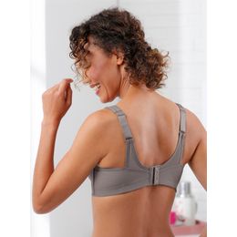 Sport-BH Glamorise, Damen, Gr. 90, Cup B, grau (anthrazit), 75% Polyester, 20% Nylon, 5% Elasthan, BHs Sport-BH