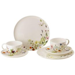Rosenthal Kaffeeservice Brillance Grand Air, Mehrfarbig, Keramik, 6-teilig, Floral, 300 ml,300 ml, Essen & Trinken, Geschirr, Geschirr-Sets, Kaffeeservice