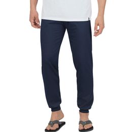 Schlafanzug TRIGEMA "TRIGEMA Schlafanzughose B&uuml;ndchen", Herren, Gr. 4XL, blau (navy), 100% Baumwolle, Homewear-Sets Schlafanzug