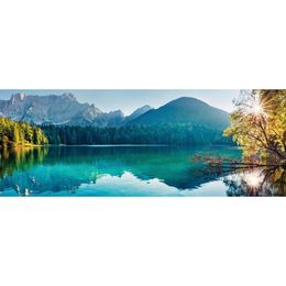 Euroart Glasbild, Mehrfarbig, Glas, Landschaft & Natur, rechteckig, 30x80 cm, Fotografie, einfache und schnelle Anbringung, gl&auml;nzend, Bilder und Zubeh&ouml;r, Wandbilder, Glasbilder