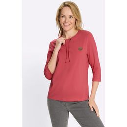 3/4-Arm-Shirt Classic Basics "3/4-Arm-Shirt", Damen, Gr. 44, grapefruit, 100% Baumwolle, unifarben, Rundhals, Shirts 3/4-Arm-Shirt