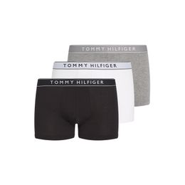 Herren Trunk "3P TRUNK DTM", Tommy Hilfiger Underwear, Gr. Lmid hthr, blck, th wht, Jersey, Obermaterial: 95% Baumwolle, 5% Elasthan, Unterhosen, mit