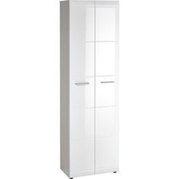 CARRYHOME Garderobenschrank Adana, Wei&szlig;, Holzwerkstoff, 5 F&auml;cher, 59x196.8x36.6 cm, Beim&ouml;bel erh&auml;ltlich, Garderobe, Garderobenschr&auml;nke, Garderobenschr&auml;nke