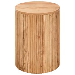 Livetastic Beistelltisch, Akazie, Holz, Akazie, Holz, rund, 40x50x40 cm, Stauraum, Wohnzimmer, Wohnzimmertische, Beistelltische
