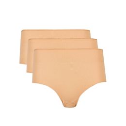 Taillenslip Nina von C. "Secret", Damen, Gr. 42, braun (caramel), Microfaser, Obermaterial: 95% Polyamid, 5% Elasthan, unifarben, k&ouml;rpernah, Unterhosen Taillenslip, basic, eng, elastisch, atmungsaktiv, bequem, kein Einschneiden