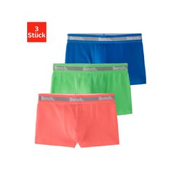 Boxer Bench. "Boxershorts f&uuml;r Jungen", Jungen, Gr. 158/164, 3 Stk., bunt (orange, gr&uuml;n, blau), Jersey, Obermaterial: 95% Baumwolle, 5% Elasthan, unifarben, Unterhosen, unifarben mit neon B&uuml;ndchen