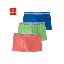 Boxer Bench. "Boxershorts f&uuml;r Jungen", Jungen, Gr. 182, 3 Stk., bunt (orange, gr&uuml;n, blau), Jersey, Obermaterial: 95% Baumwolle, 5% Elasthan, unifarben, Unterhosen, unifarben mit neon B&uuml;ndchen