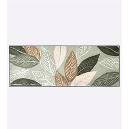 Fu&szlig;matte HEINE HOME Gr. 1, gr&uuml;n, beige, B:30cm H:7mm L:70cm, Kunstfaser, Polyamid, Teppiche, Fu&szlig;matte