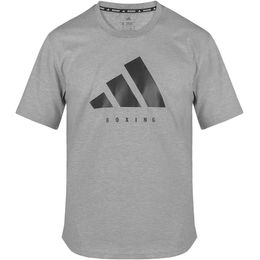 T-Shirt adidas Performance "adidas Community Men&acute;s T-Shirt BOXING" Gr. L, grau, schwarz, Shirts, Damen, L, Obermaterial: 50% Baumwolle, 50% Polyester, T-Shirt