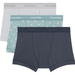 Trunk "TRUNK 3PK", Damen, Gr. XL (54), bunt (micro chip, diamond logo, zoni beach), Jersey, Obermaterial: 100% Baumwolle, Calvin Klein Underwear, k&ouml;rpernah, Unterhosen, mit Logo-Elastikbund