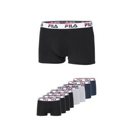 Boxershorts Fila "MAN BOXER SHORTS", Damen, Gr. XXL, bunt (4 schwarz 2 grau 2 navy), Obermaterial: 95% Baumwolle, 5% Elasthan. Obermaterial 2: 67% Baumwolle, 28% Polyester, 5% Elasthan, unifarben, k&ouml;rpernah, Unterhosen, mit ergonomischem Schnitt