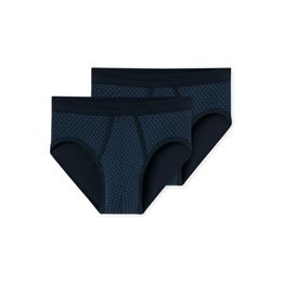 Schiesser Herren Slip "Classic Daywear", Gr. 8804, nachtblau, Feinripp, Obermaterial: 100% Baumwolle, Unterhosen, mit Eingriff, Softbund, Baumwolle