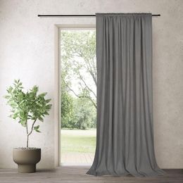 GERSTER Vorhang &raquo;Abra&laquo; verdeckte Schlaufen 1 Stk. tlg. Fertiggardine "Abra" dunkelgrau Obermaterial: 55% Baumwolle, 45% Leinen 270 cm