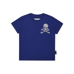 T-Shirt Philipp Plein "Skull Verziert", Jungen, Gr. 14, 14, dunkelblau, Obermaterial: 100% Baumwolle, Shirts T-Shirt