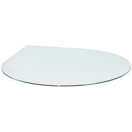 Hanseatic Bodenschutzplatte &raquo;f&uuml;r Kamin&ouml;fen Heathus Tropfen 120 Glas&laquo; Tropfenform, 120 x 120cm, zum Funkenschutz transparent Optimaler Funkenschutz