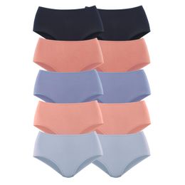 Taillenslip Petite Fleur, Damen, Gr. 44/46, orange, Single Jersey, Obermaterial: 95% Baumwolle, 5% Elasthan, unifarben, k&ouml;rpernah, Unterhosen Taillenslip, aus elastischer Baumwolle, Topseller