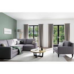 HOMING Vorhang &raquo;Nox&laquo; verdeckte Schlaufen 1 Stk. tlg. Fertigschal natur Obermaterial: 100% Polyester 270 cm