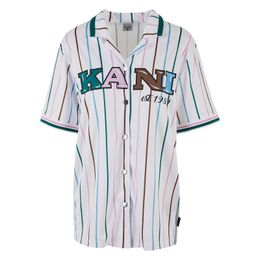Karl Kani Langarmhemd &raquo;Damen KW231-036-1 KK Retro Pinstripe Baseball Shirt&laquo; 1 Stk. tlg. white/multicolor S - US-Gr&ouml;&szlig;en US-Gr&ouml;&szlig;en S KOMFORT OHNE...