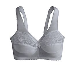 Entlastungs-BH Glamorise, Damen, Gr. 100, Cup D, grau (silbergrau), 50% Polyamid, 40% Polyester, 10% Elasthan, BHs Entlastungs-BH
