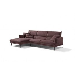 Egoitaliano Ecksofa &raquo;FUNNY, hochwertiges & aktuelles Design, bequeme R&uuml;ckenlehne, L-Form&laquo; hochwertiger Sitzkomfort, L-Form braun 100% Polyester